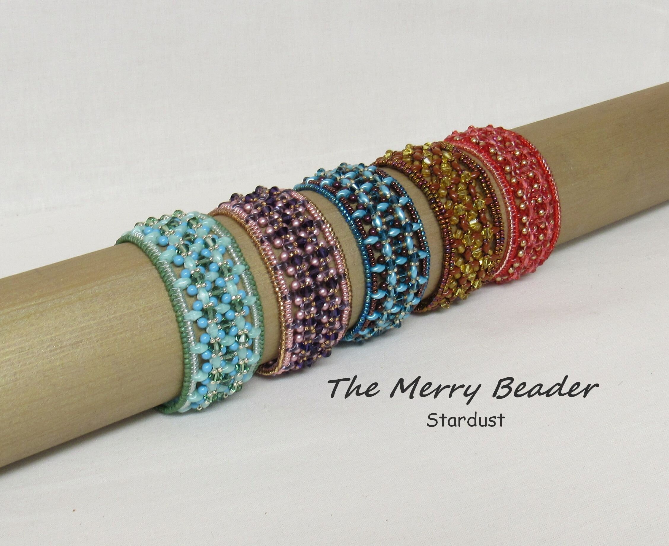 Tutorial - Pattern Stardust Bracelet Right Angle Weave, Super Duo Beads ...
