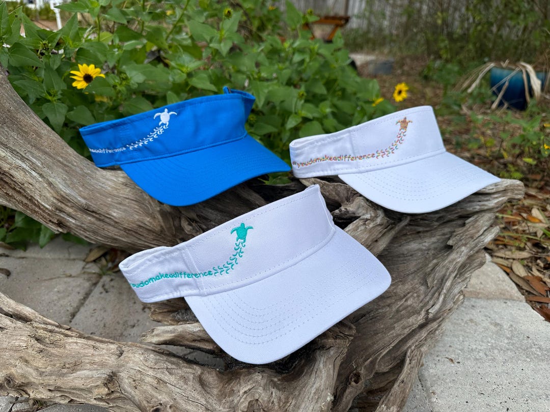 Sea Turtle Visor With Hatchling Tracks - Etsy