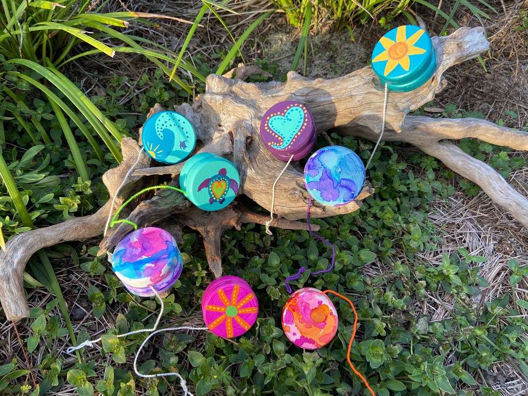 Wooden YOYO With Sea Turtle and More Designs Handmade in the USA Small ...