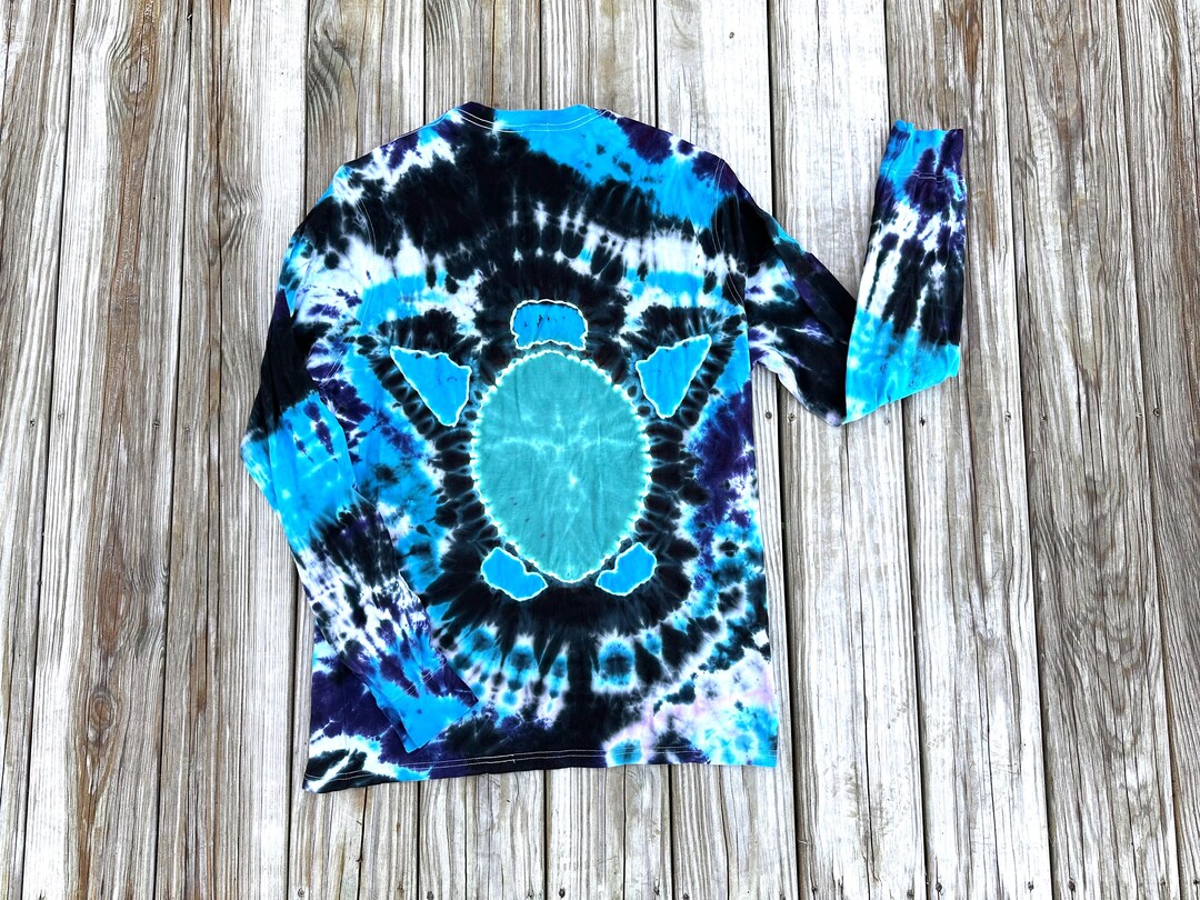 Sea Turtle Tie Dye Henley Designed, Dyed and Printed in USA/ XL Only - Etsy