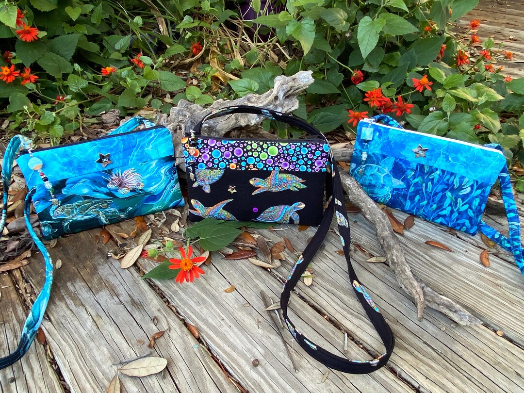 Purse With Cross Over Strap Sea Turtles Dolphins Whales Made in USA - Etsy