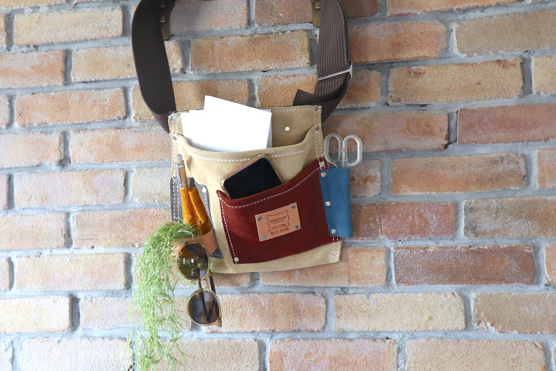 Suede Leather Tool Belt Pouch Tool Bag DIY Handy Man - Etsy