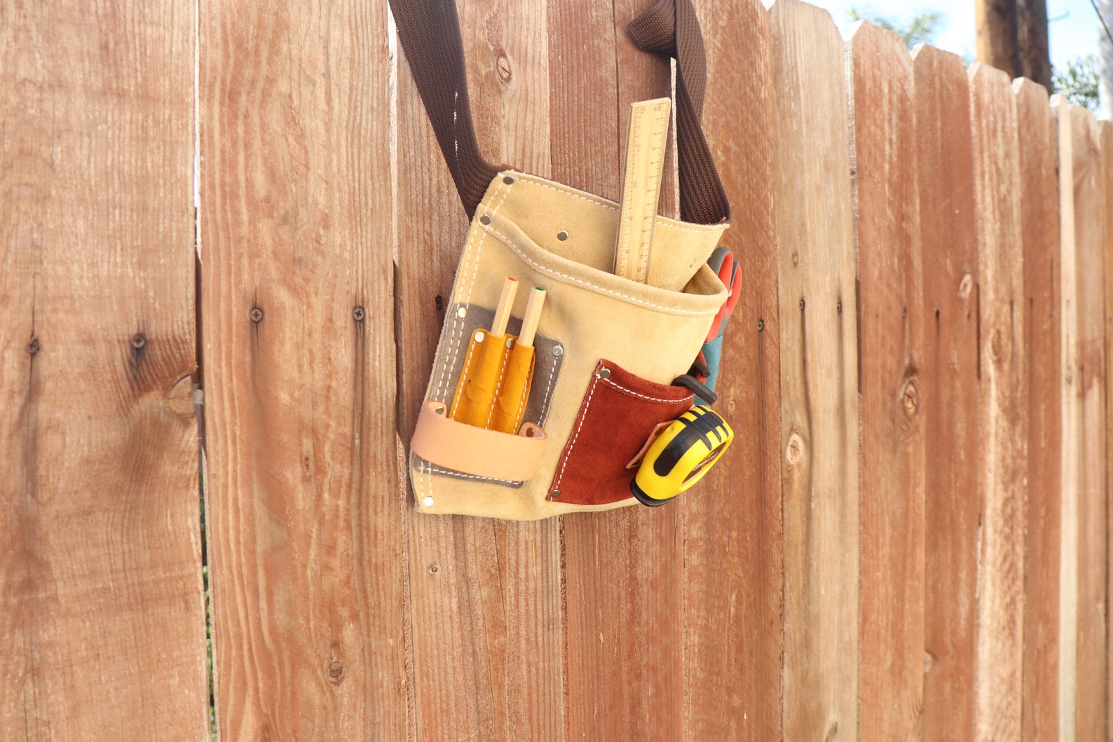 Suede Leather Tool Belt Pouch Tool Bag DIY Handy Man - Etsy