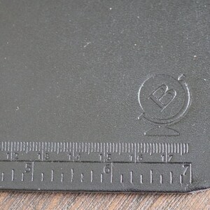 Top Grain Black Leather Mousepad With Ruler Emboss. Beautify Your Desk ...