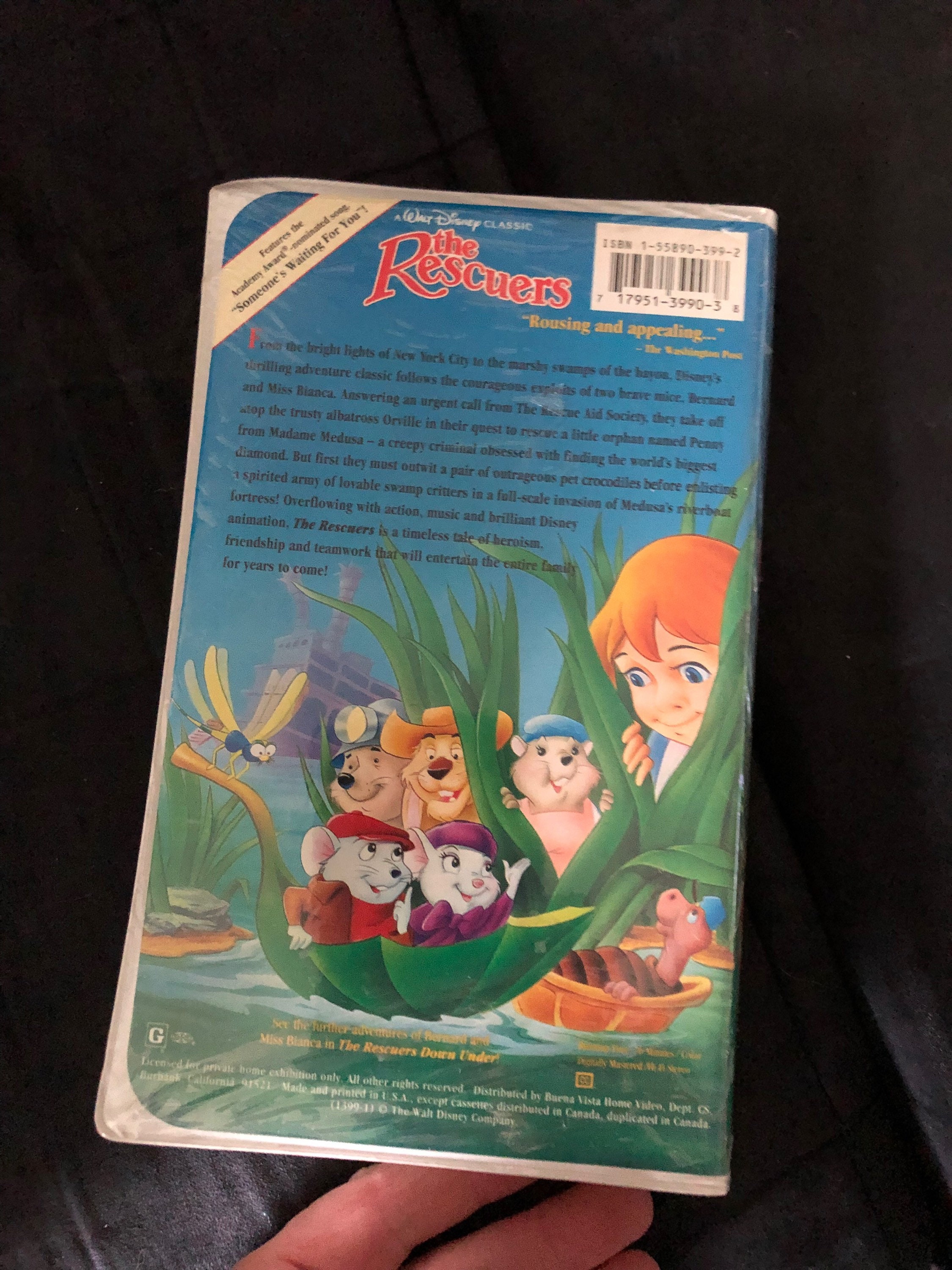 Vintage Disney the Rescuers VHS Tape Sealed - Etsy