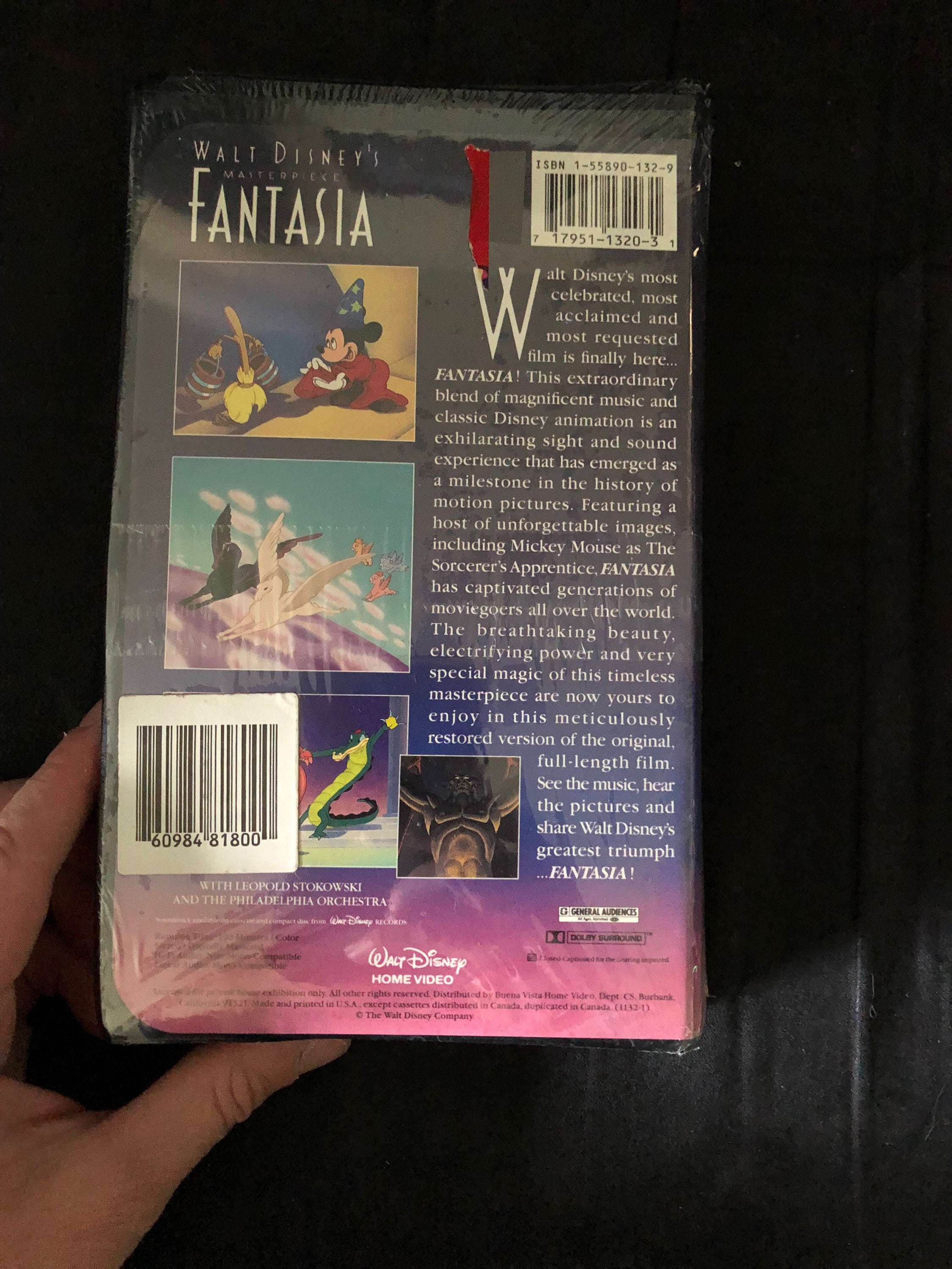 Vintage Disney Fantasia Mickey Mouse VHS Tape Sealed - Etsy