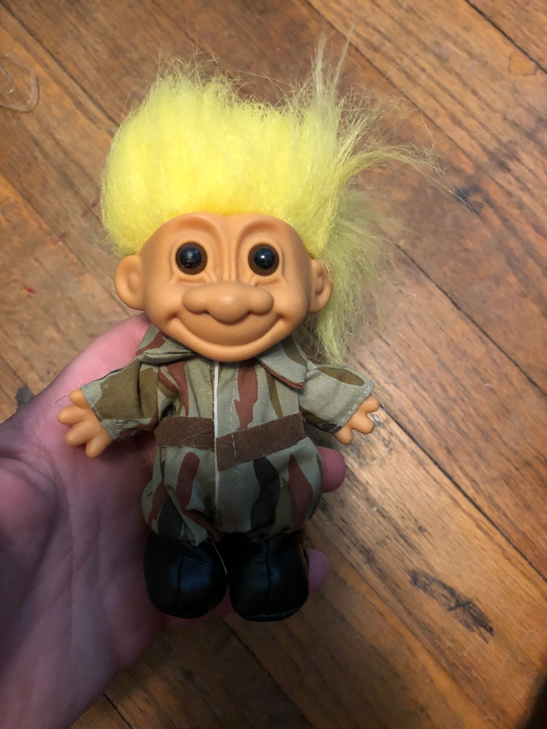 Vintage Russ Troll Yellow Hair Camo Camouflage Outfit - Etsy