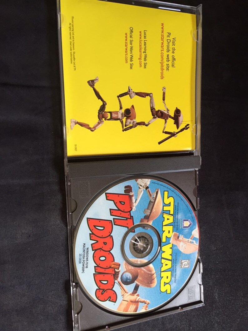 1999 Star Wars Pit Droids the Phantom Menace PC Game and Manual VERY ...