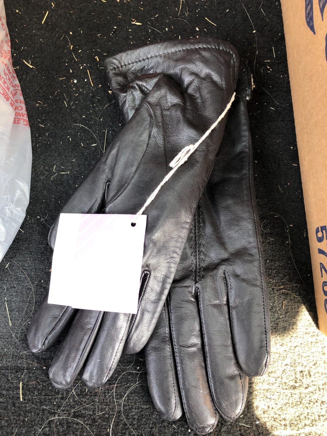 Vintage Grandoe Leather Gloves With Real Fur Inside New With Tags - Etsy