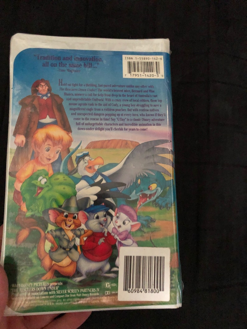 Vintage Disney the Rescuers Down Under VHS Tape Sealed - Etsy