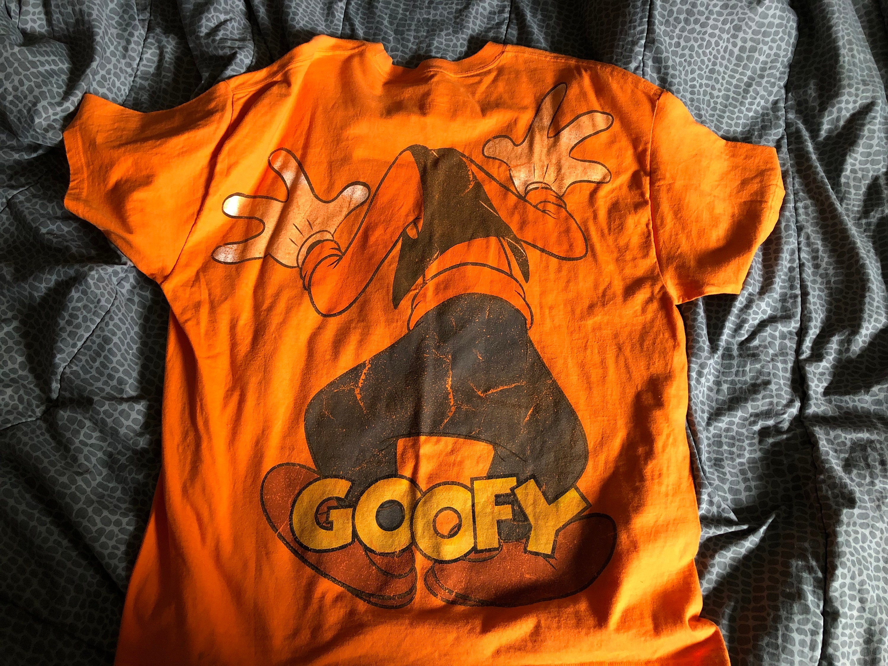 Vintage Disney Goofy Shirt Front Back Orange 2XL XXL - Etsy