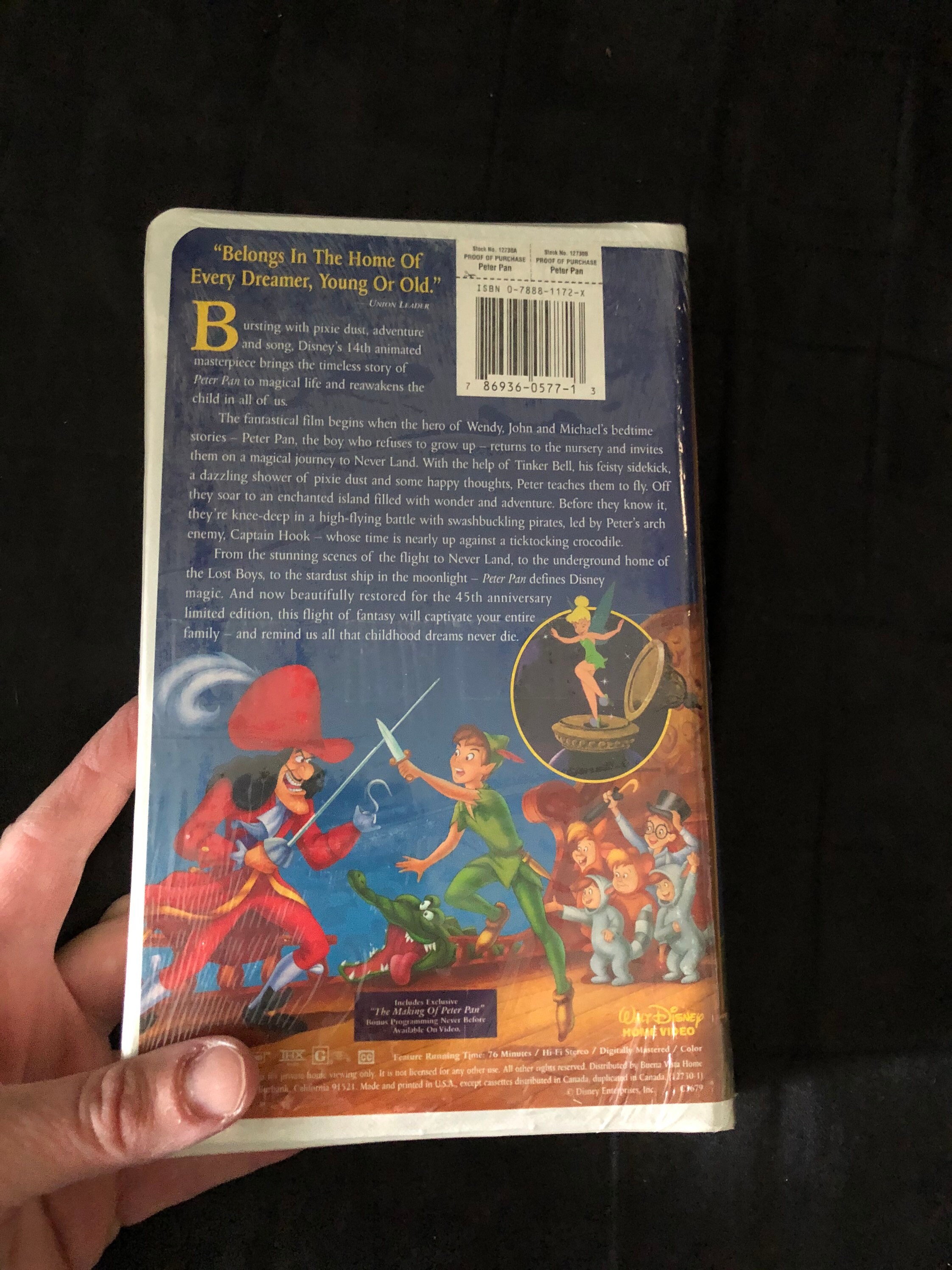 Vintage Disney Peter Pan VHS Tape Sealed - Etsy