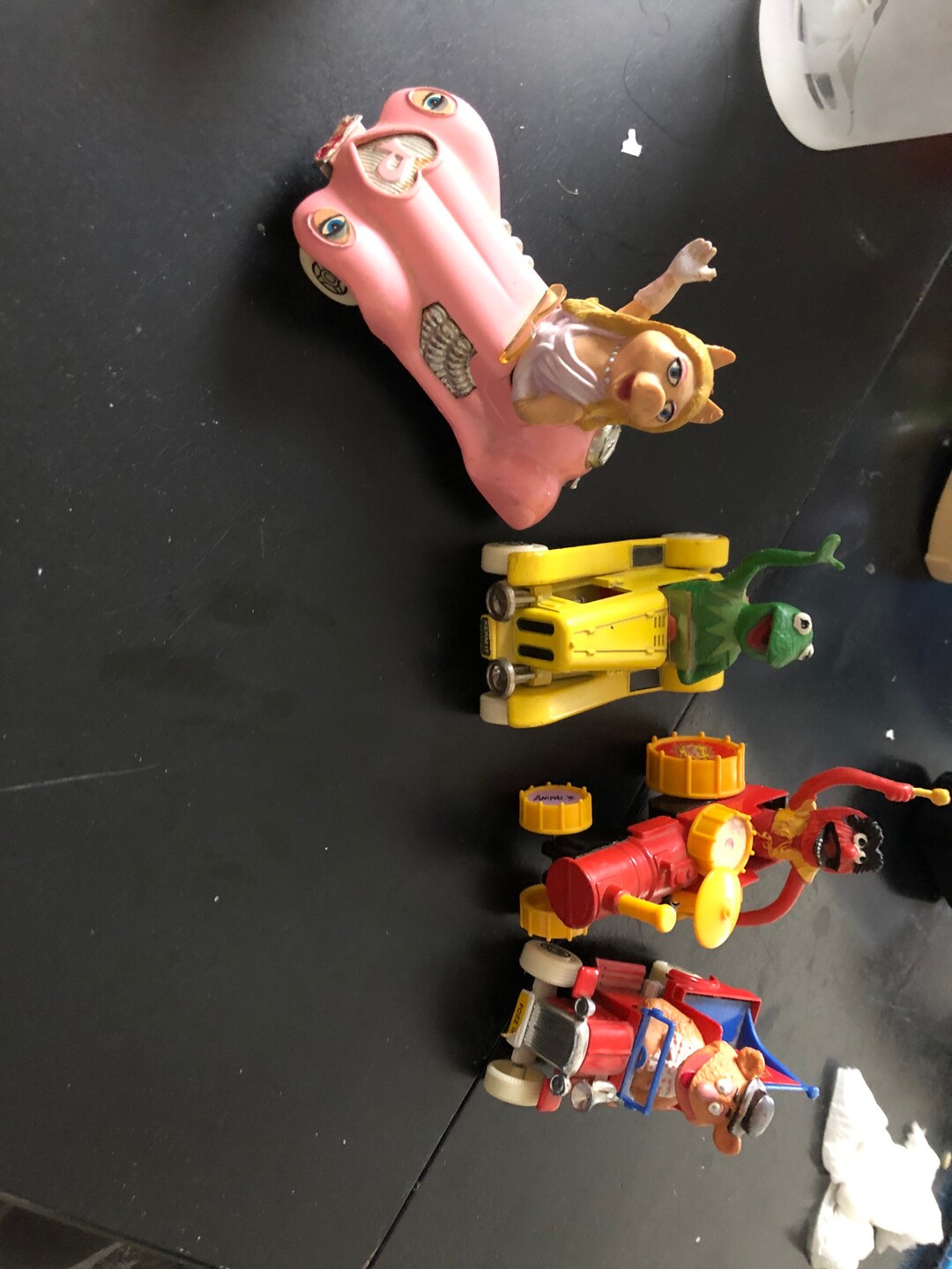 Vintage Disney Muppets Kermit Miss Piggy Fozzie Bear Animal Die Cast ...