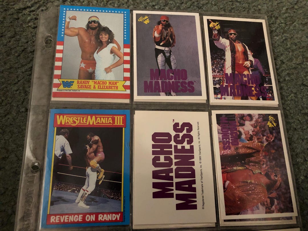 Lot of Vintage 1990s WWF WWE Randy Macho Man Savage Wrestling Trading ...