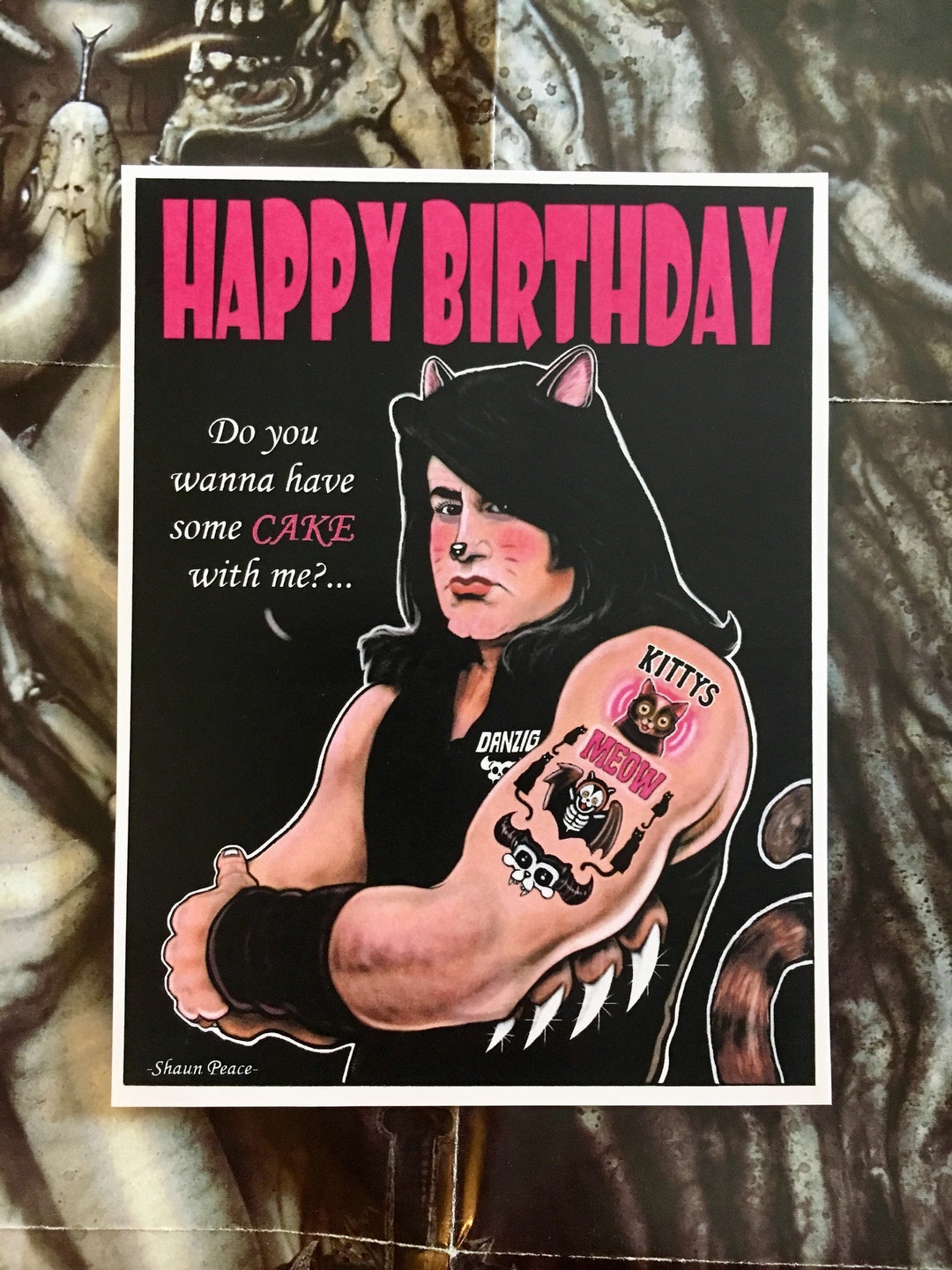 Danzig (kitty) Themed Birthday Card. - Etsy