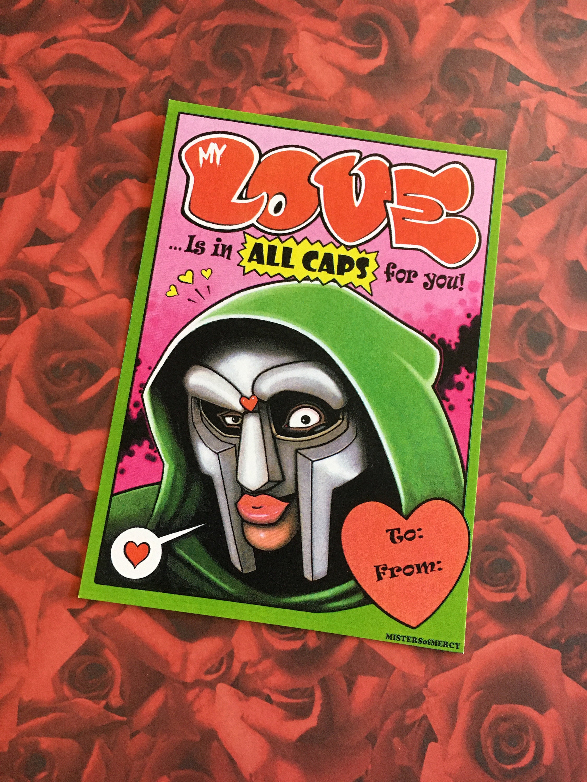 MF DOOM Valentine Card - Etsy Australia