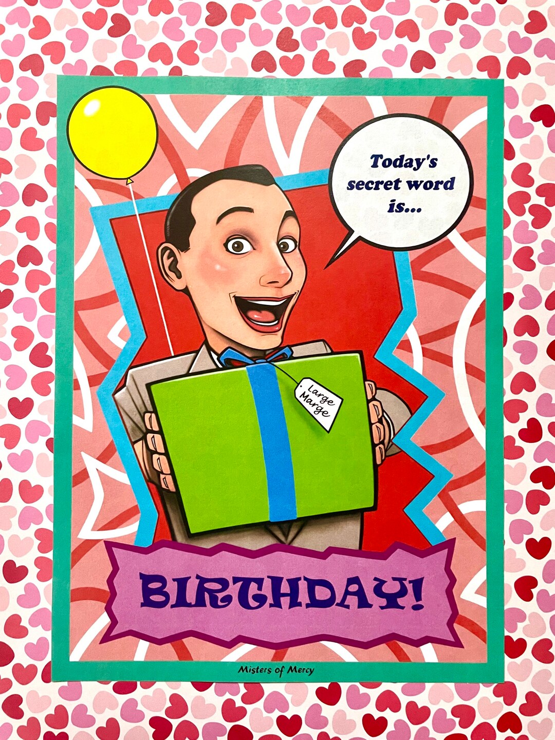 Pee-wee Birthday Card - Etsy