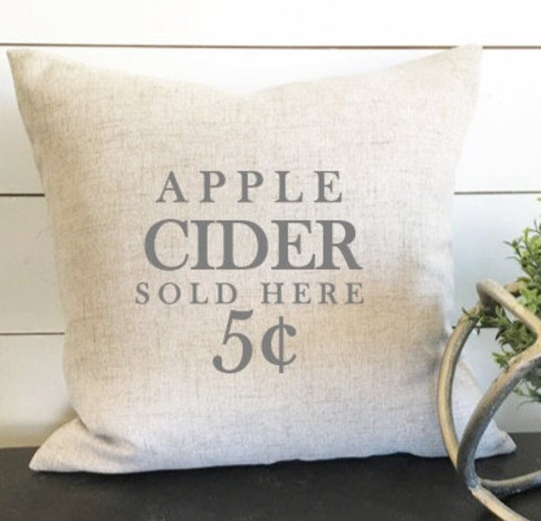Apple Cider Pillow Cover, Fall Pillow, Autumn Pillow, 18 X 18 Pillow ...