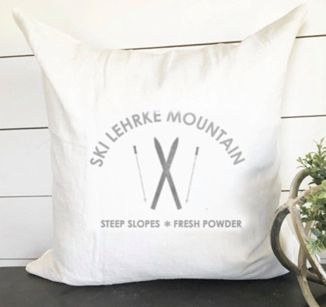 Custom Ski Pillow - 18 X 18, Home Decor, Cushion, Throw Pillow, Gift ...