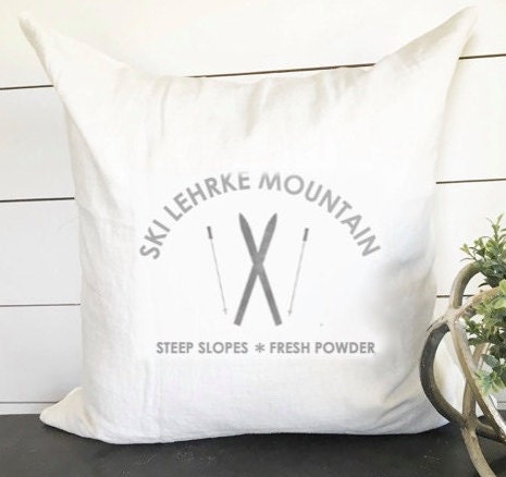 Custom Ski Pillow 18 X 18 Home Decor Cushion Throw - Etsy