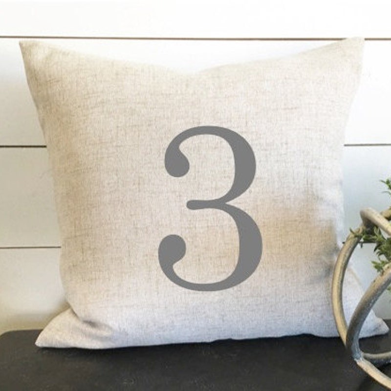Number Pillow - Etsy
