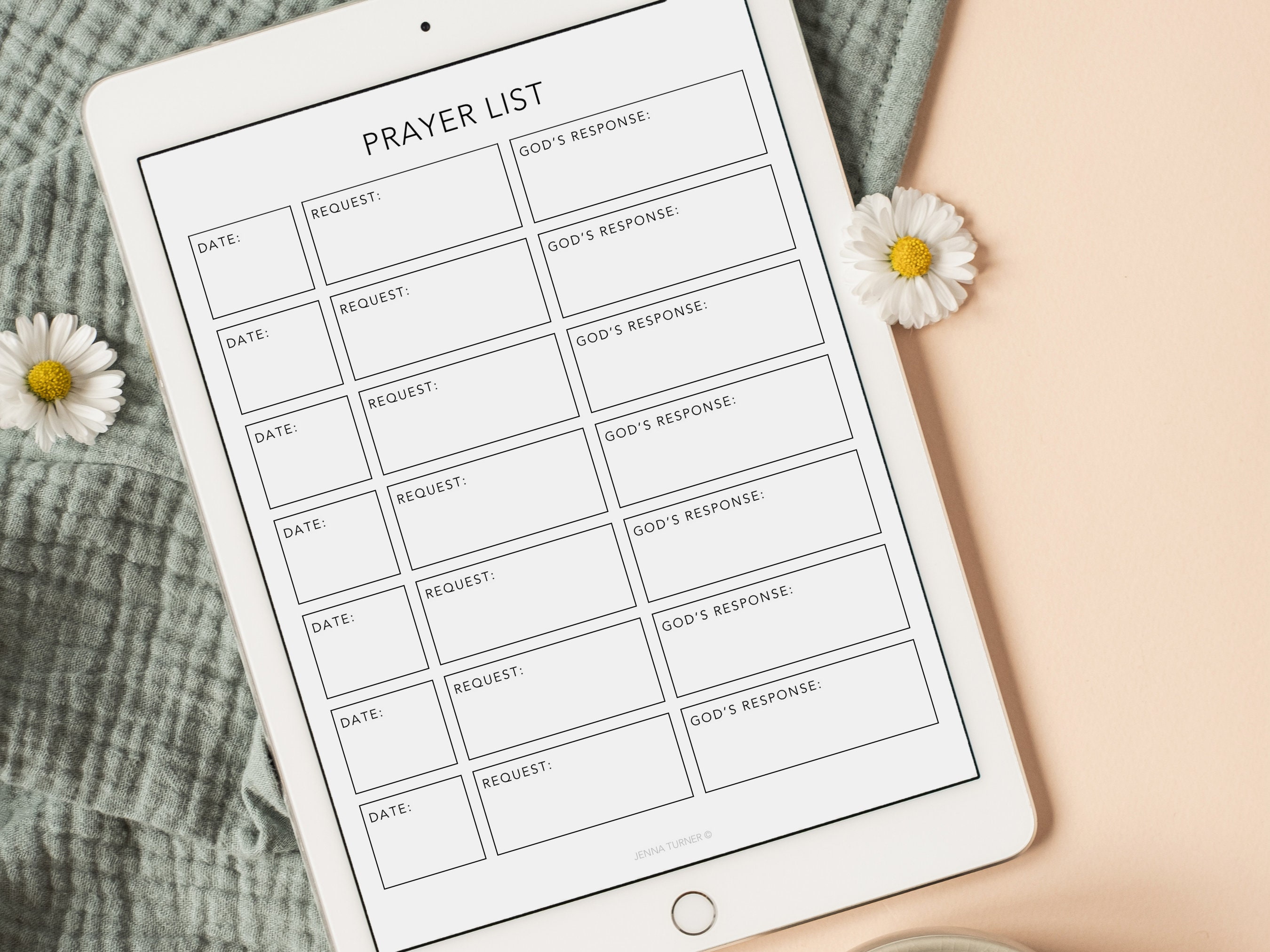 Prayer List Notes - Digital & Printable - Letter, A4, A5 - Goodnotes ...