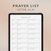 Prayer List Notes - Digital & Printable - Letter, A4, A5 - Goodnotes ...
