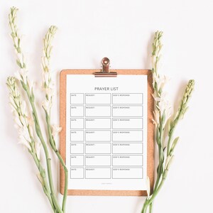 Prayer List Notes - Digital & Printable - Letter, A4, A5 - Goodnotes ...