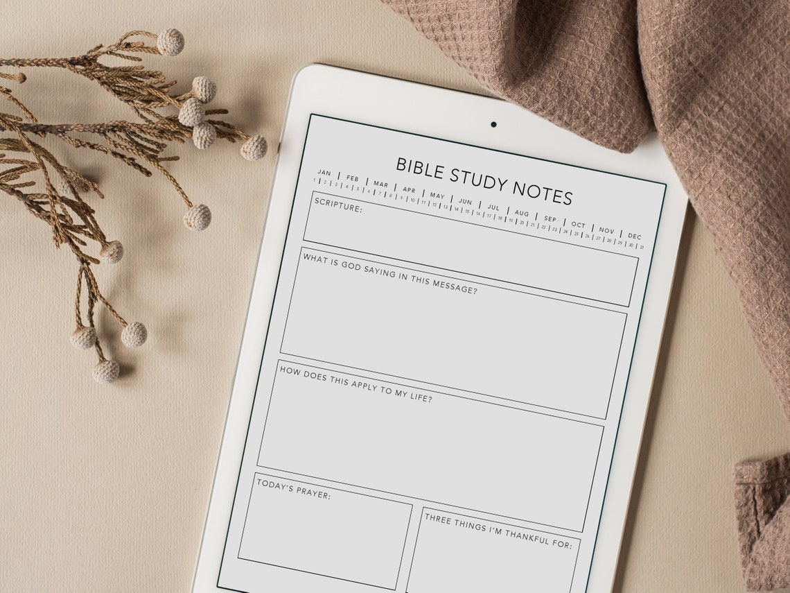 Bible Study Notes - Digital & Printable - Letter, A4, A5 - Goodnotes ...