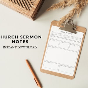 Church Sermon Notes - Digital & Printable - Letter, A4, A5 - Goodnotes ...