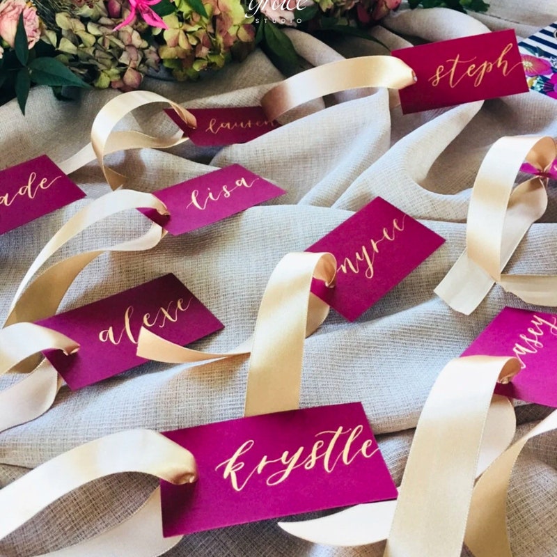 Calligraphy Tags - Etsy