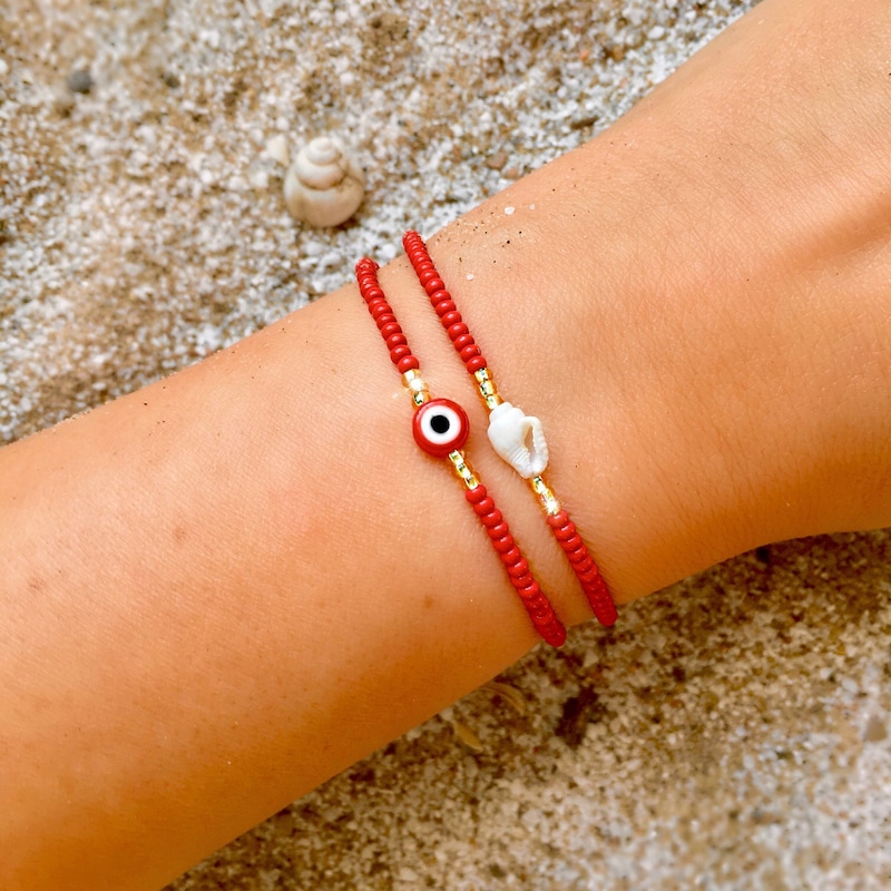 Red Evil Eye Bracelet - Etsy