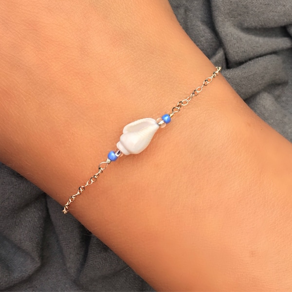 Silver Seashell Bracelet - Etsy