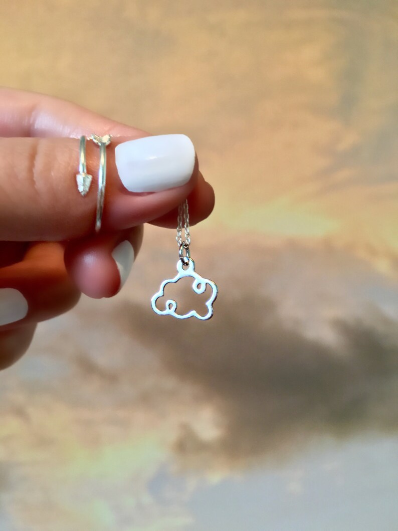 Gold Cloud Necklace Cloud Necklace Tiny Cloud Necklace | Etsy