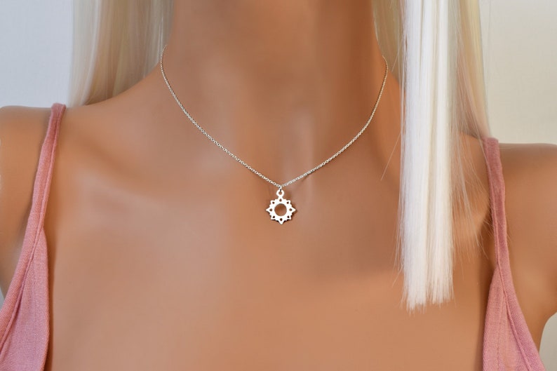 Dainty Sun Choker Celestial Choker Tiny Sun Choker Sterling - Etsy