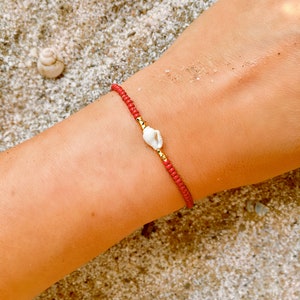 Red Evil Eye Bracelet, Dainty Evil Eye Bracelet, Beaded Evil Eye ...