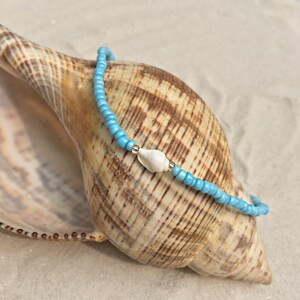 Turquoise Anklet, Ankle Bracelet, Shell Anklet, Foot Bracelet, Beaded ...