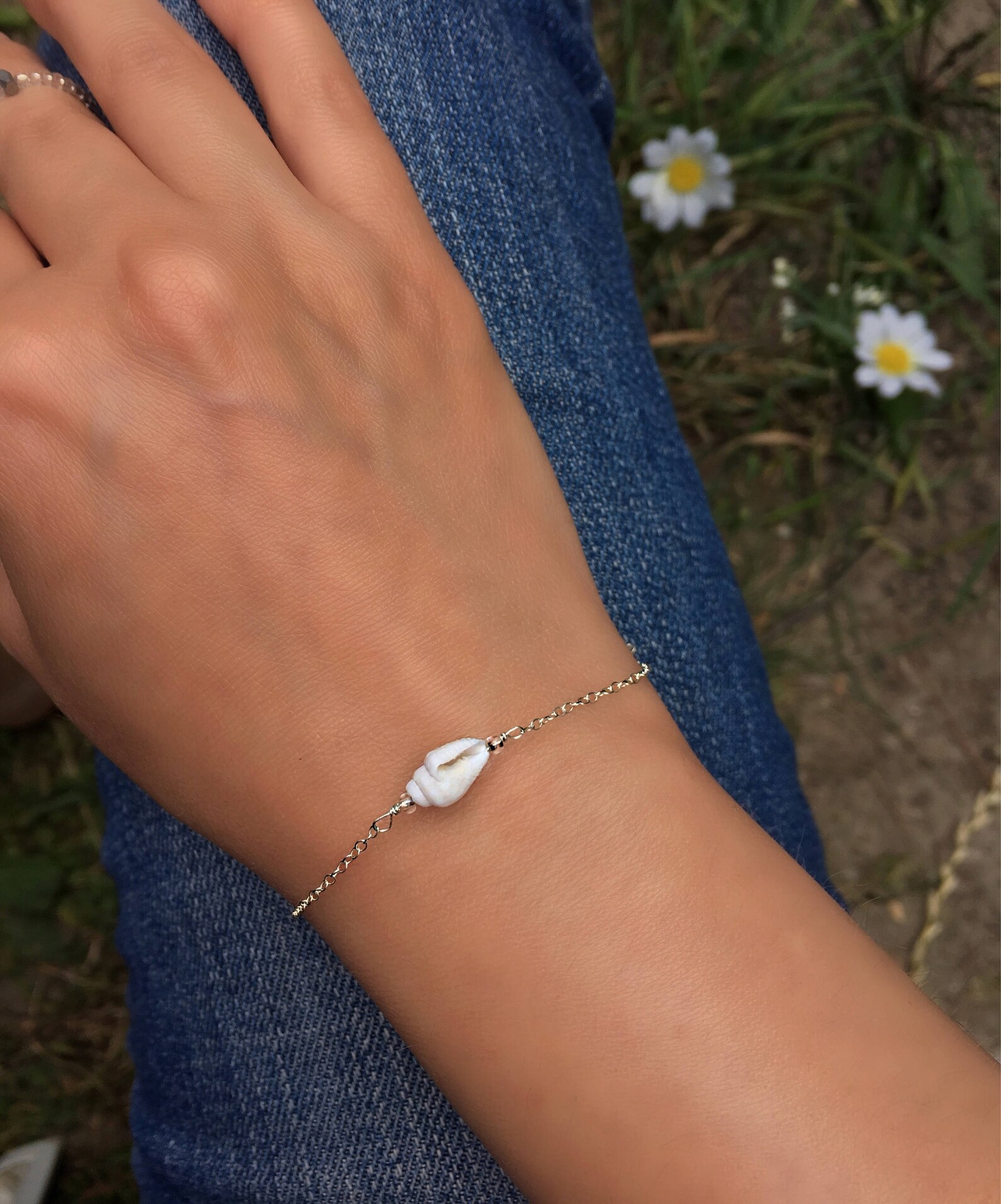 Seashell Bracelet - Mermaid Bracelet - Sterling Silver Bracelet ...