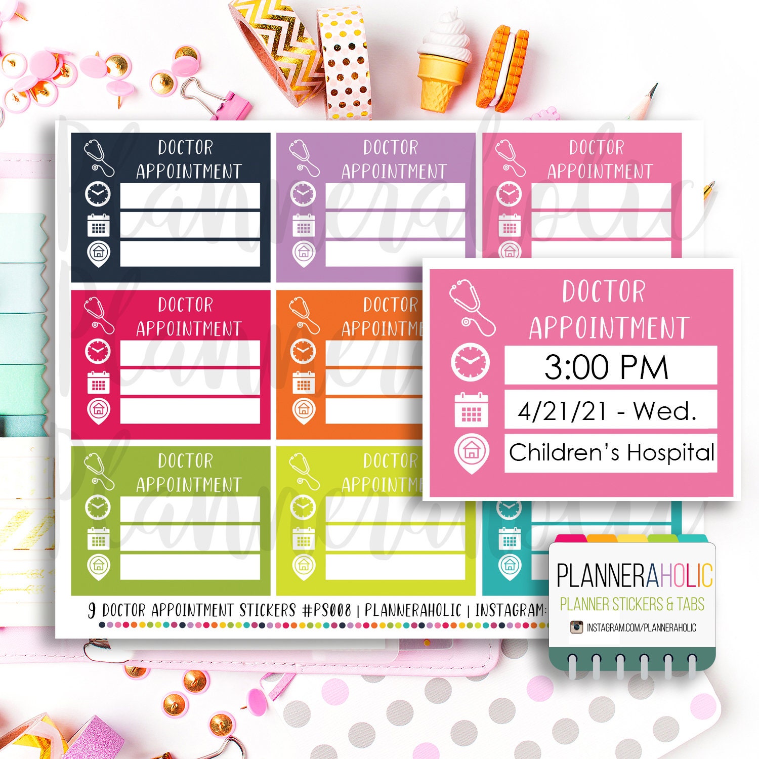 Doctor Appointment Stickers | Reminder Stickers | Planner Stickers ...