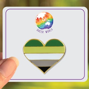 AROMANTIC Heart Pin/brooch/badge LGBT - Etsy
