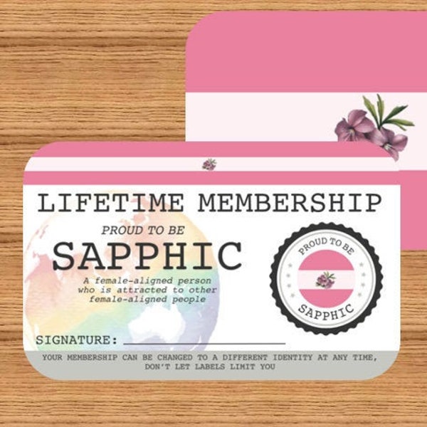 Lgbt Lifetime Membership Cards Etsy