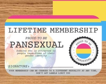 GAY Lifetime Membership Card Gay Pride Card LGBT Identity Card Perfect ...