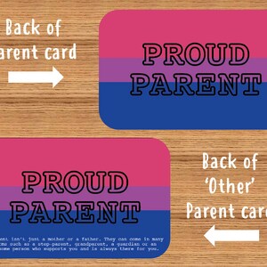 BISEXUAL Proud Parent/partner/sibling/friend Lifetime Membership Card ...