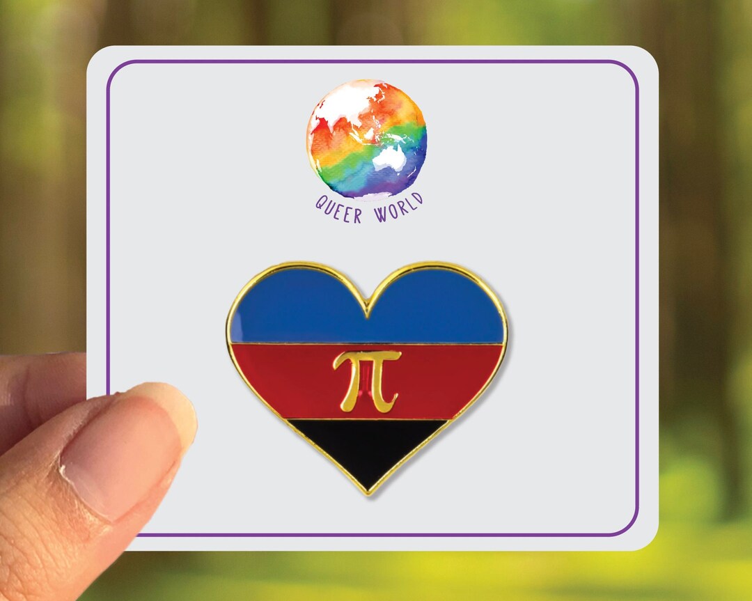 POLYAMOROUS Heart Pin/brooch/badge - LGBT - Etsy