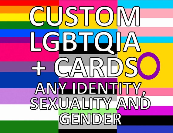 CUSTOM LGBTQIA CARD Any Identity Sexuality Gender | Etsy UK