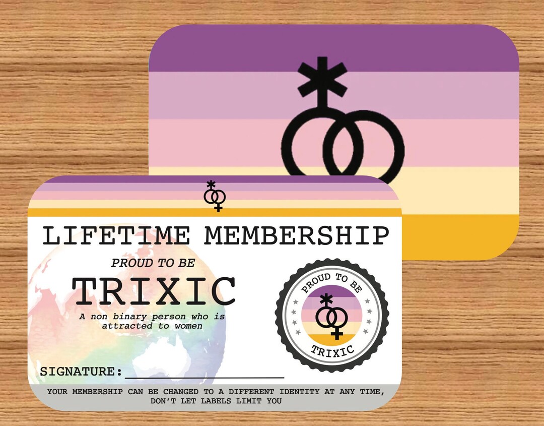 TRIXIC Lifetime Membership Card - Gay Pride Card - LGBT Identity Card ...