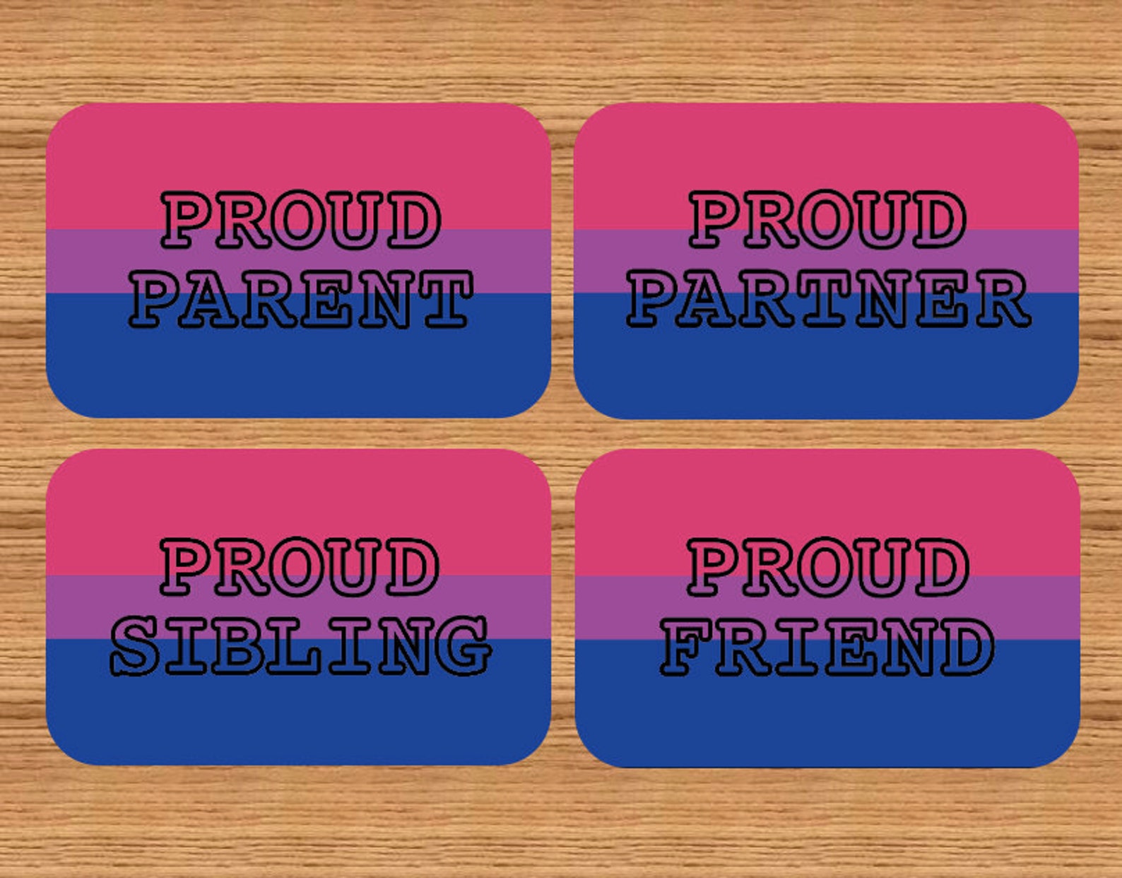 BISEXUAL Proud Parent/partner/sibling/friend Lifetime Membership Card ...