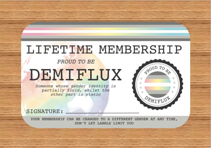 DEMIFLUX Lifetime Membership Card Gay Pride Card LGBT | Etsy