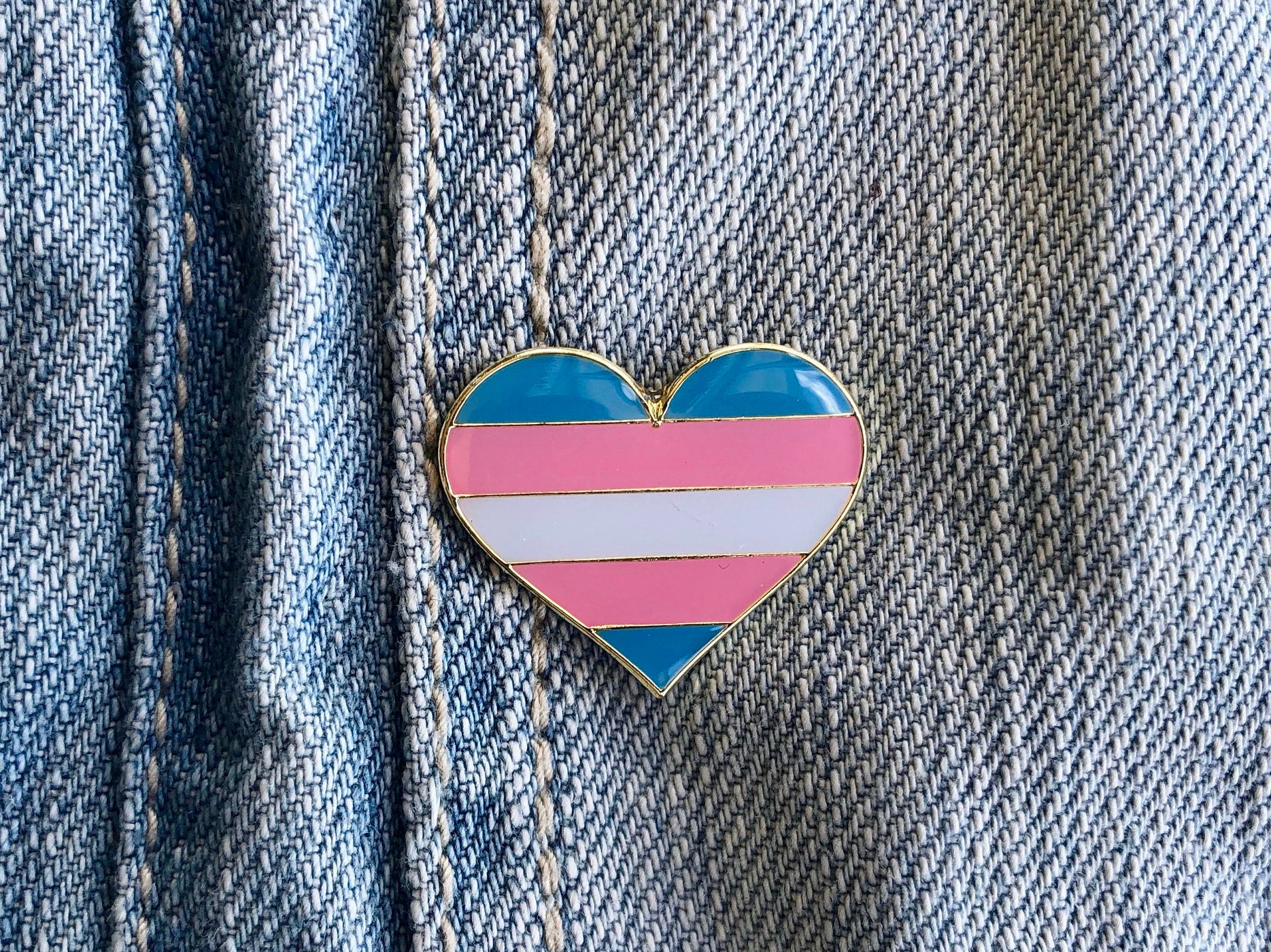TRANSGENDER Heart Pin/brooch/badge LGBT | Etsy