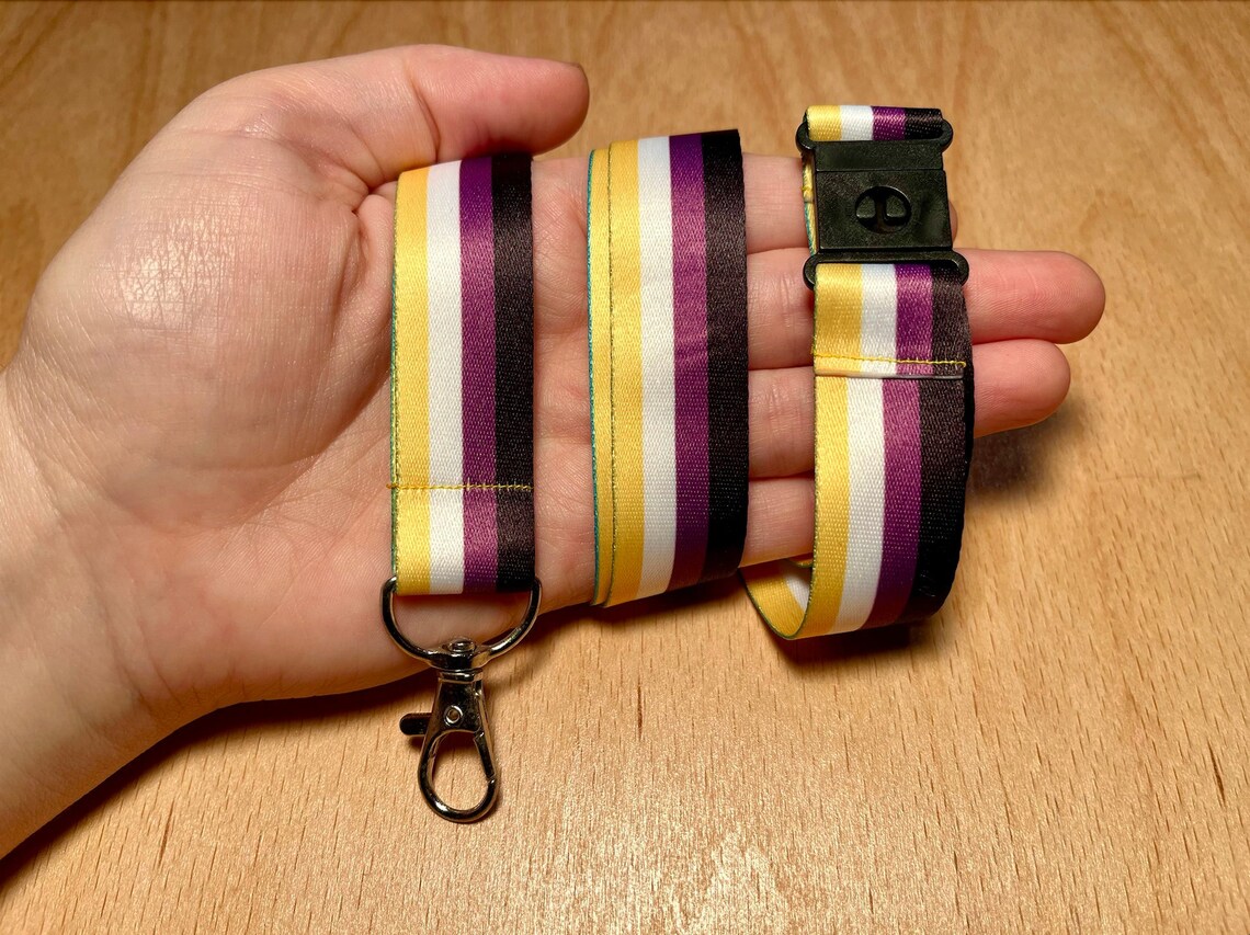 NON BINARY LGBT Themed Lanyards Pride Keyring Card - Etsy